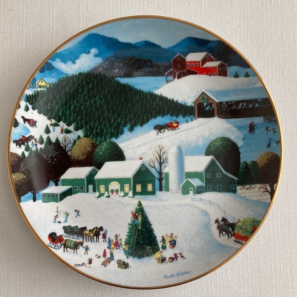 Martha B Leone | Holiday | Trimming The Tree Plate Martha B Leone 992 ...